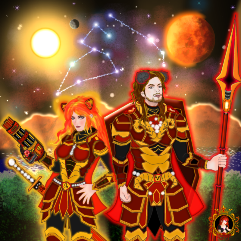 Zodiac Avatar ♌🦁 & ♈🐏 - ibisPaint