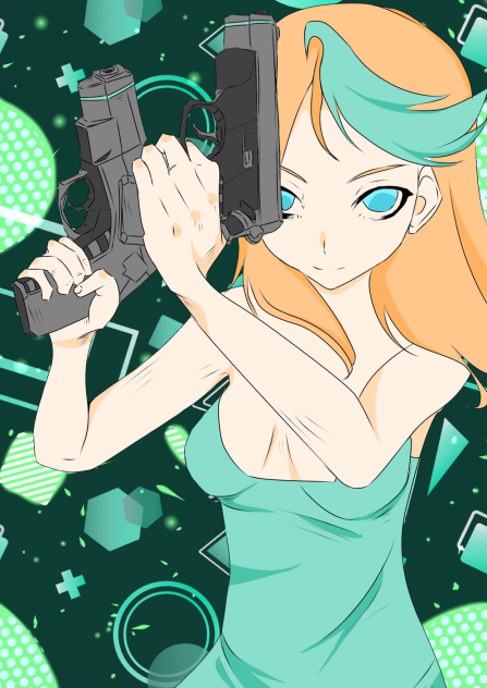 cyber gunner original character - ibisPaint