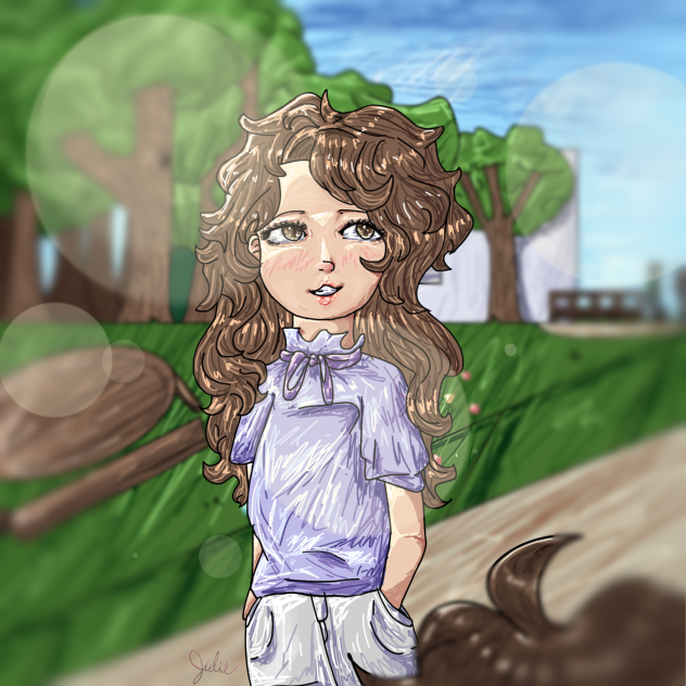 Sunday Afternoon Walk at the Park - ibisPaint
