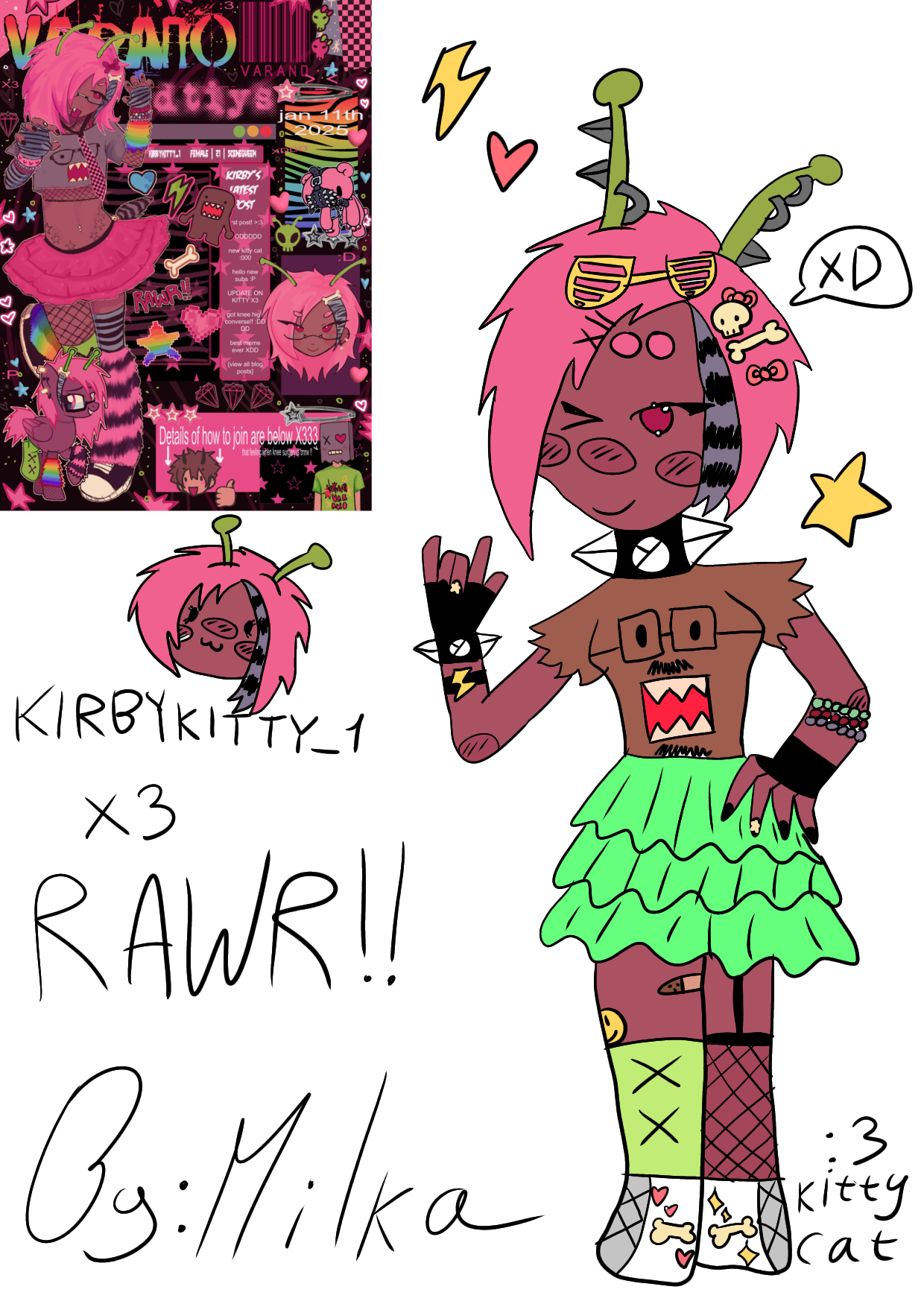 !!Kirby in another scene emo outfit!! - ibisPaint