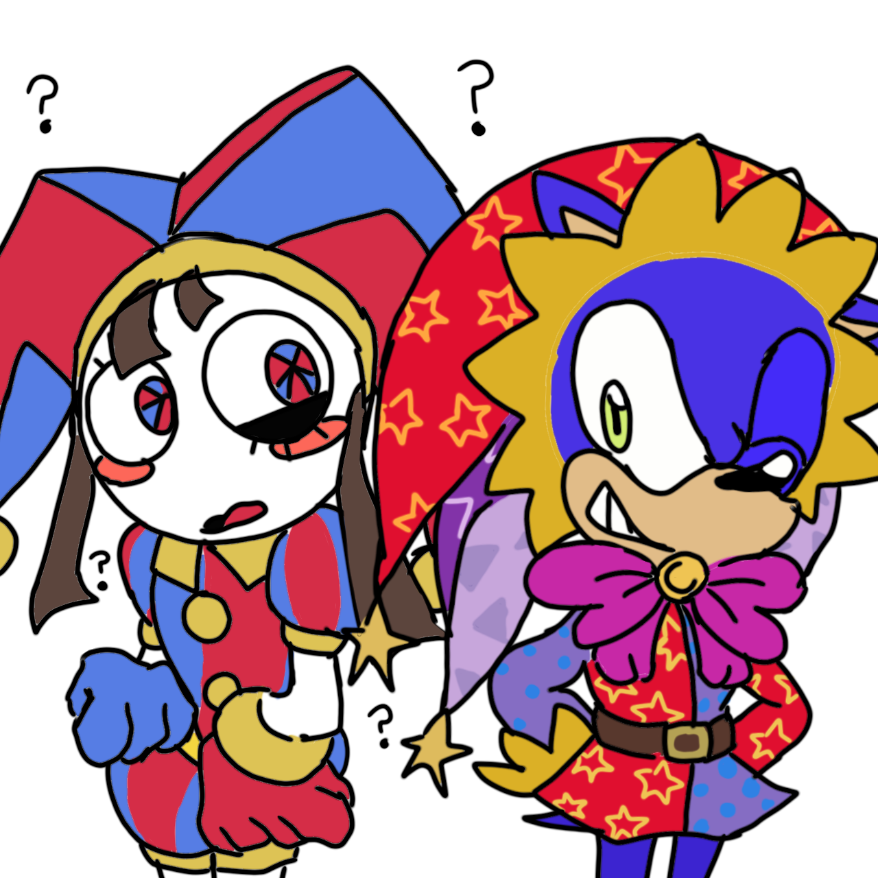 pomni and sonic - ibisPaint