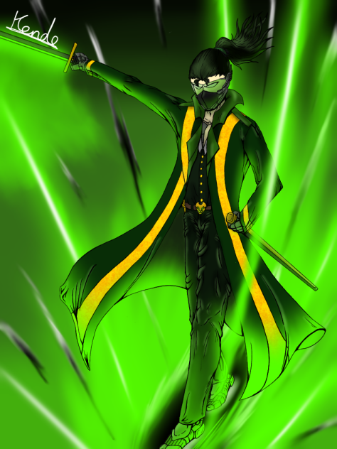 Cyborg-Green-Swordman - ibisPaint