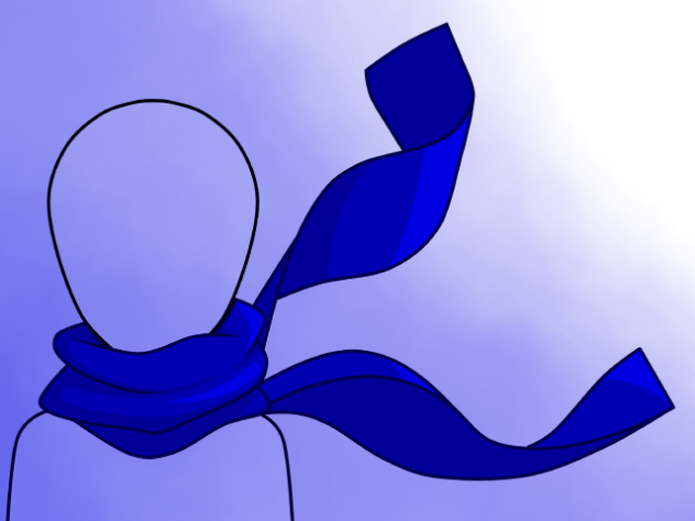 Blue scarf - ibisPaint