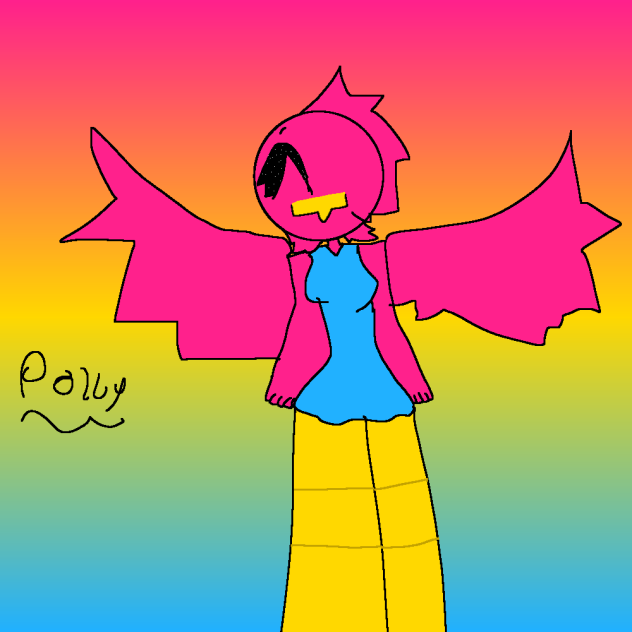 polly the pansexual parrot - ibisPaint