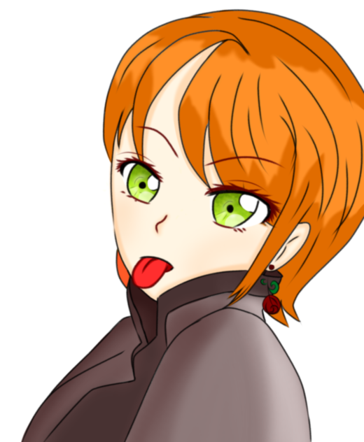 Green Eyes, Orange hair - ibisPaint