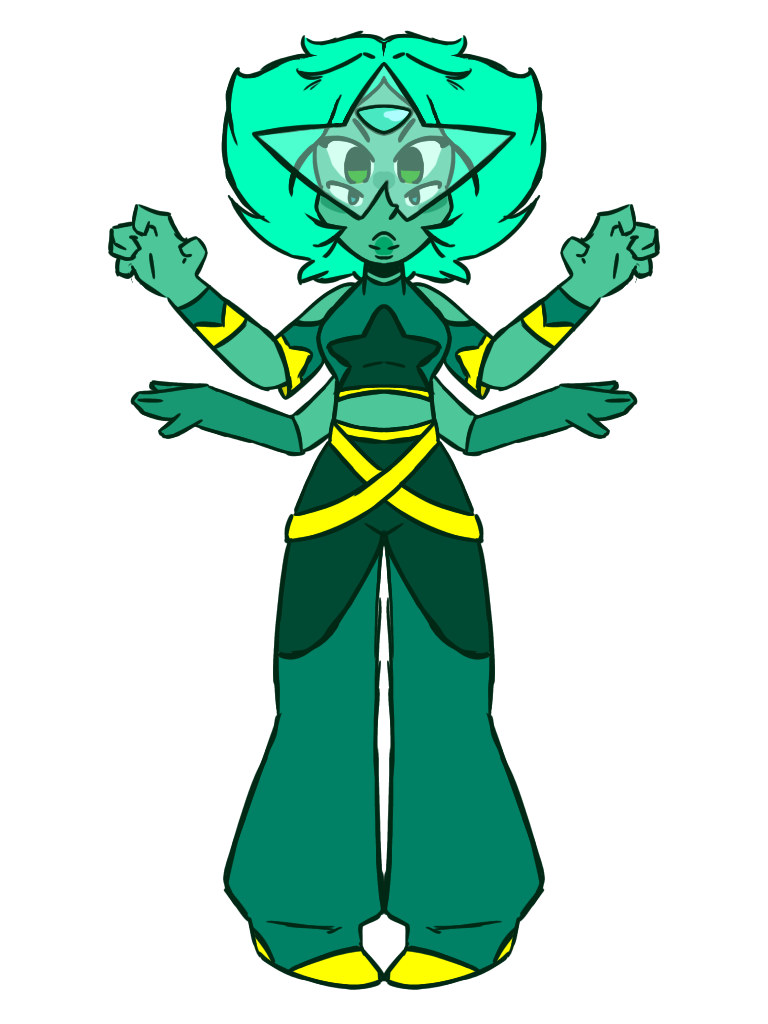 Peridot + lapis fan fusion - ibisPaint