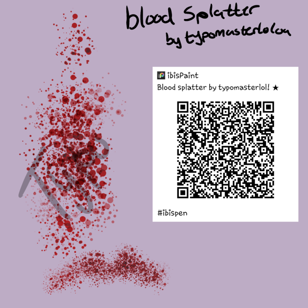 blood splatter brush - ibisPaint
