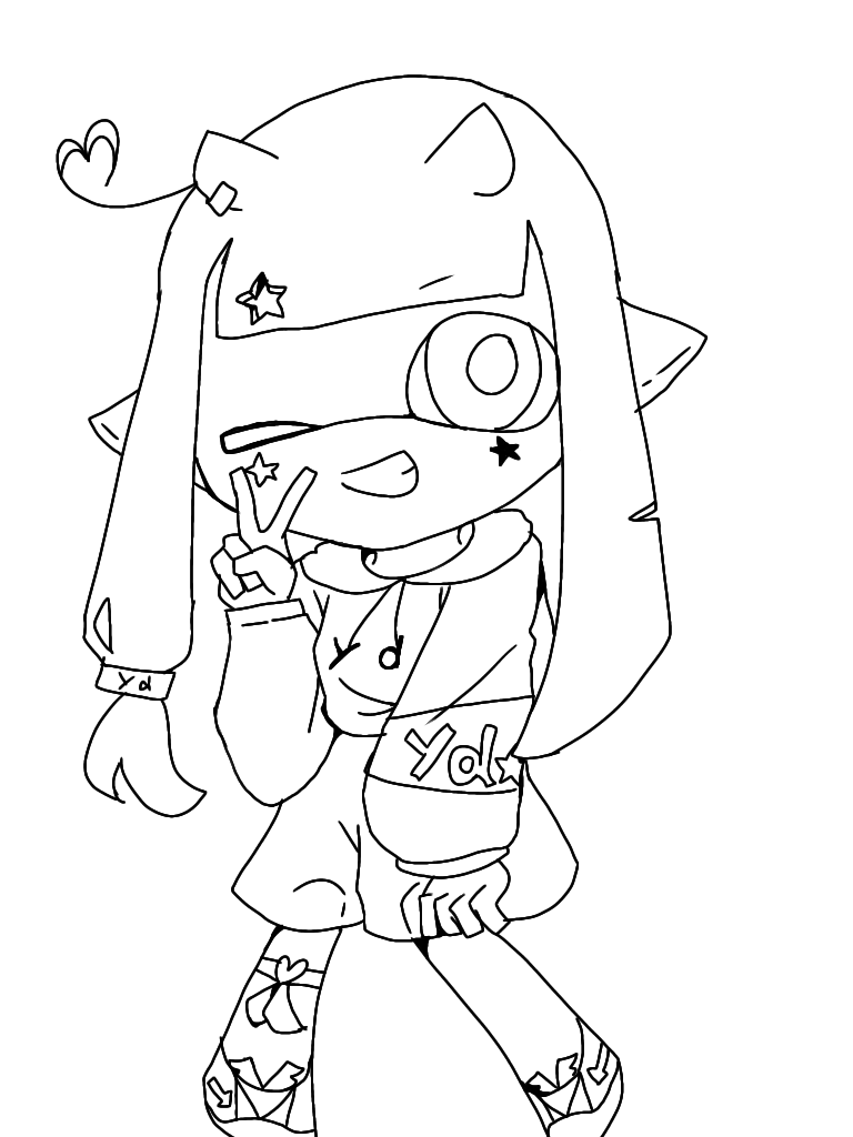 ydチーム公式キャラ!線画 - ibisPaint