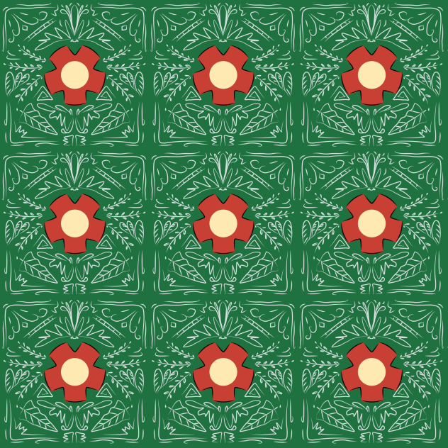 Flower Themed Pattern - ibisPaint