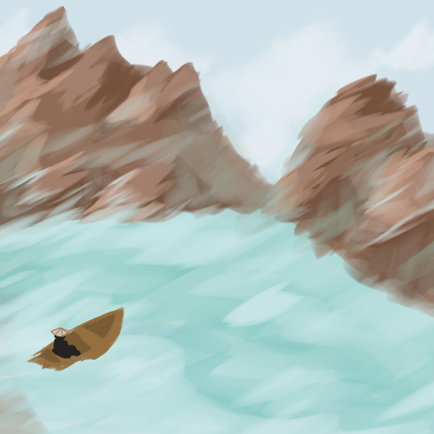 Mountain and lake - ibisPaint