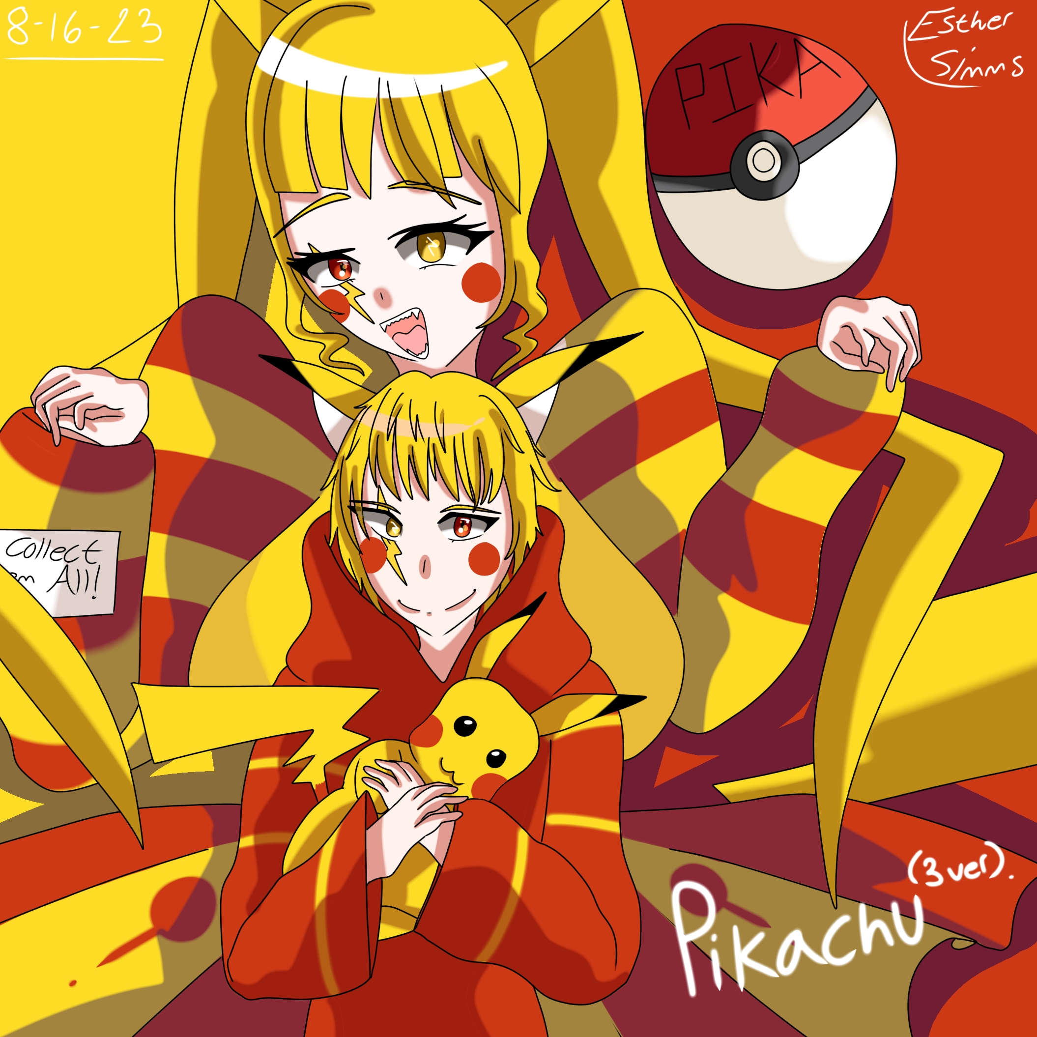 Pikachu [3 diff ver] - ibisPaint