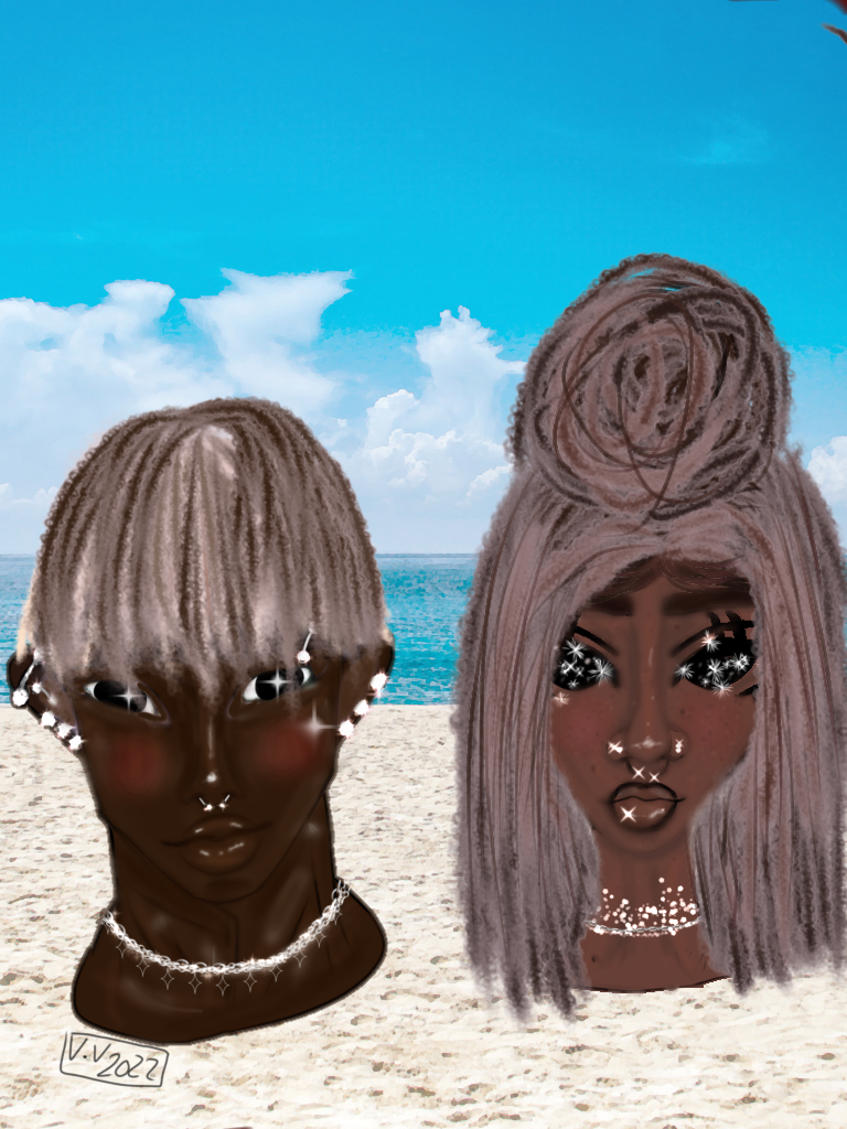 Heads on the beach - ibisPaint