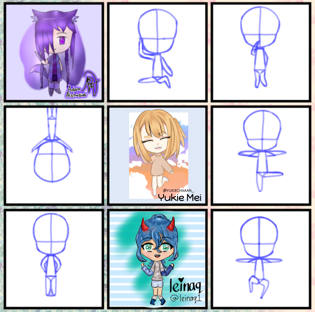 Chibi Squad Collab! (Adam Althusius) - ibisPaint