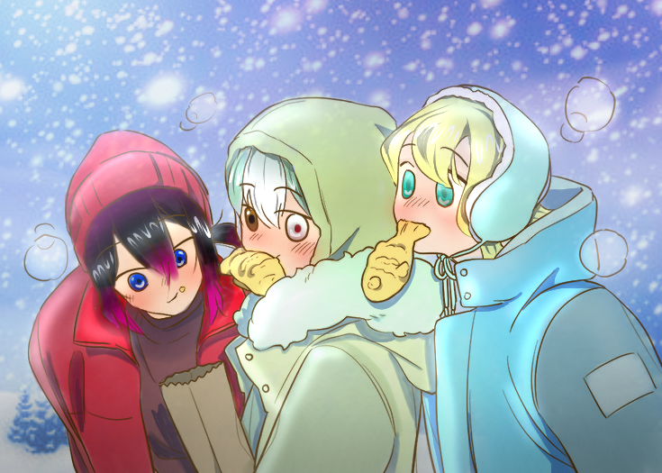 Trio in the winter - ibisPaint