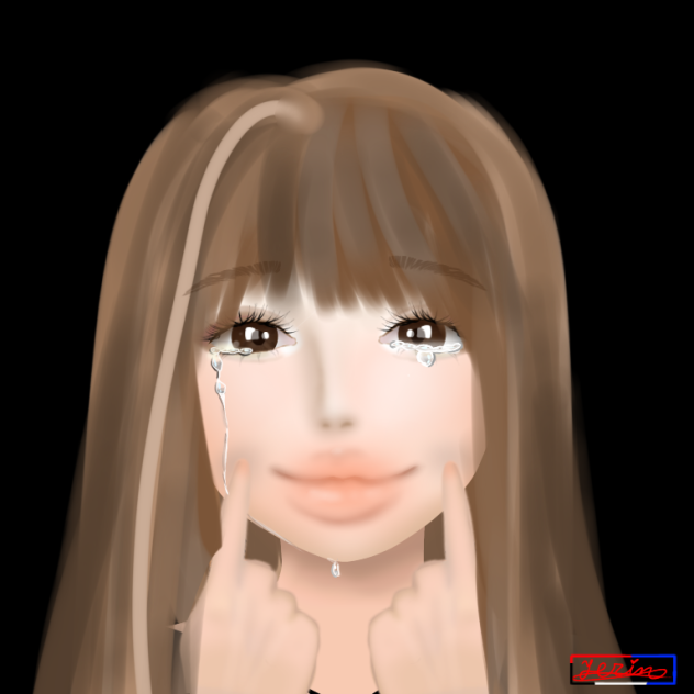 Forced smile - ibisPaint