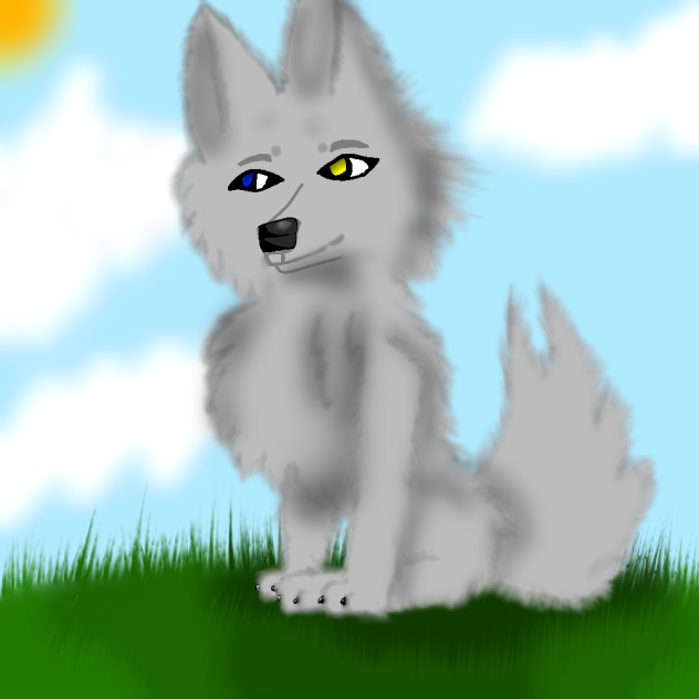 Sitting wolf - ibisPaint