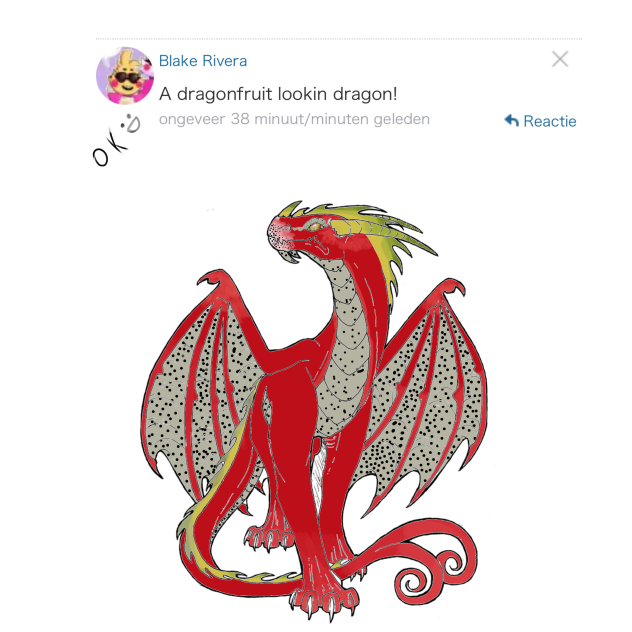 A dragon fruit dragon!! - ibisPaint