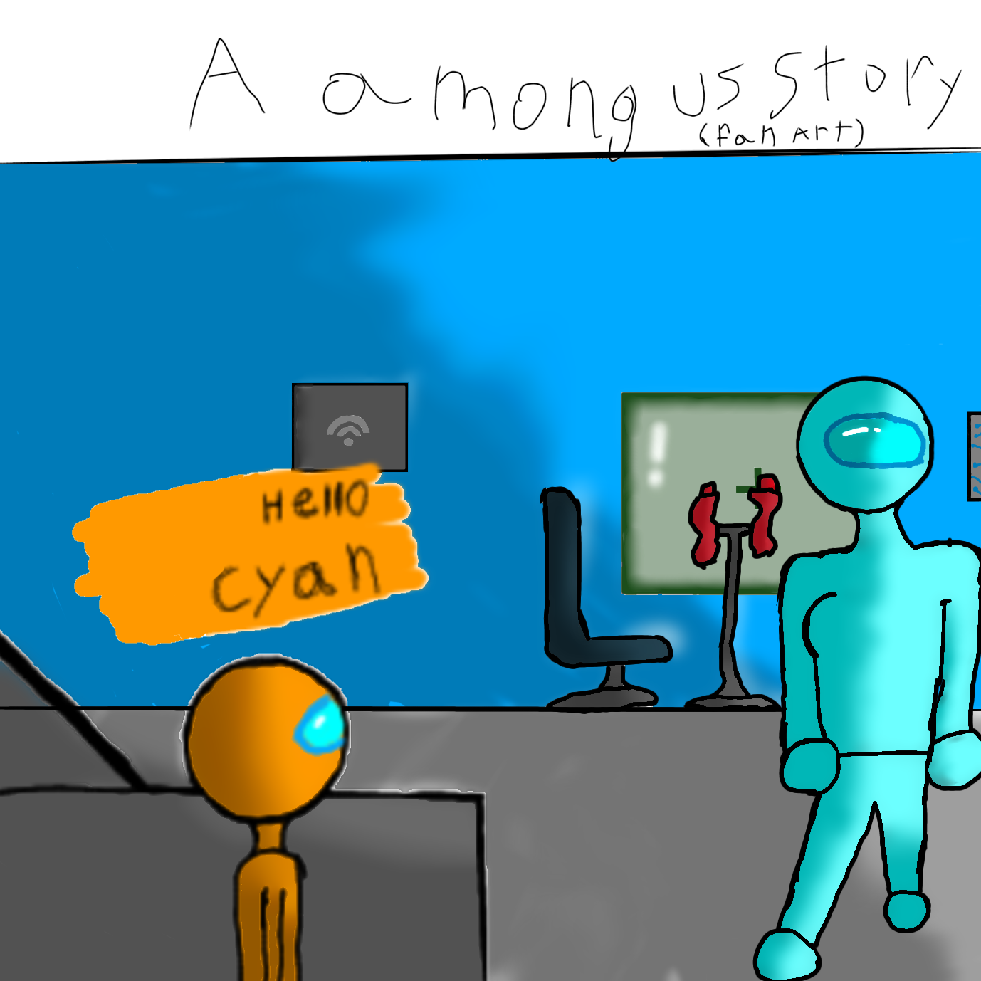 A among us story (Fan Art) - ibisPaint