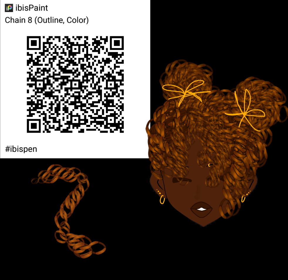 Curly Hair QR Code 2 - ibisPaint