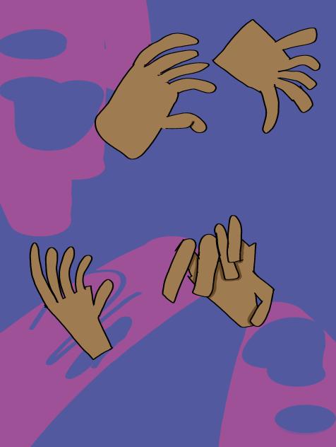 colored my hand practice! - ibisPaint