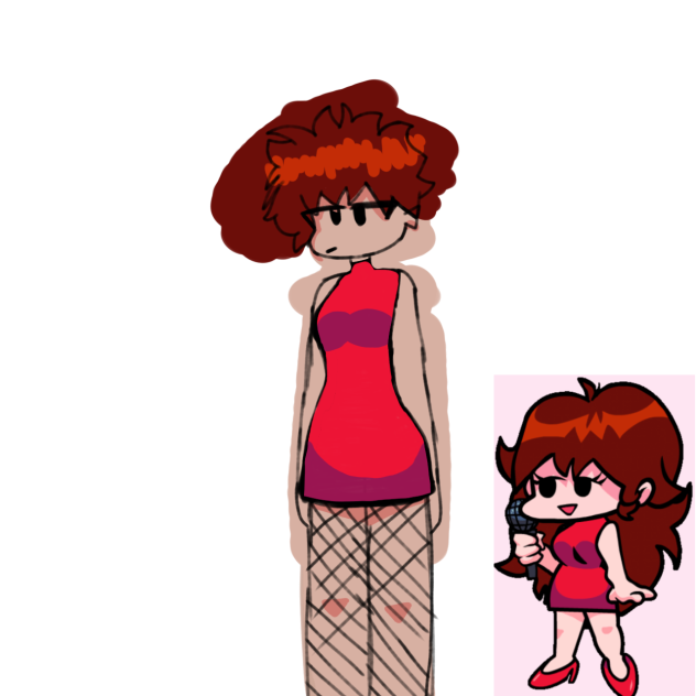 me but as gf in fnf - ibisPaint