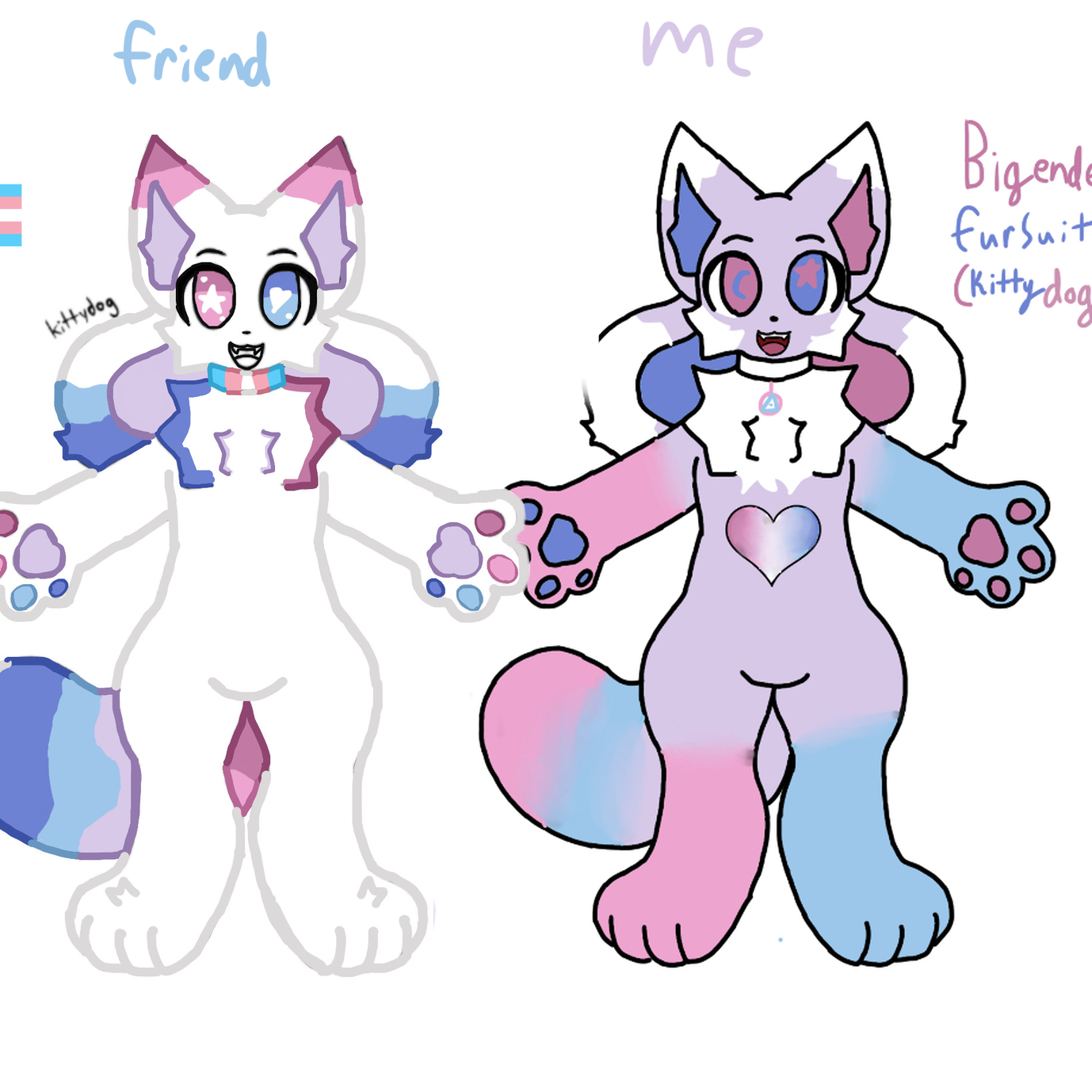 Who did better (Bigender fursona) - ibisPaint