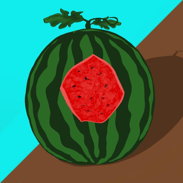 How to Draw Watermelon - ibisPaint