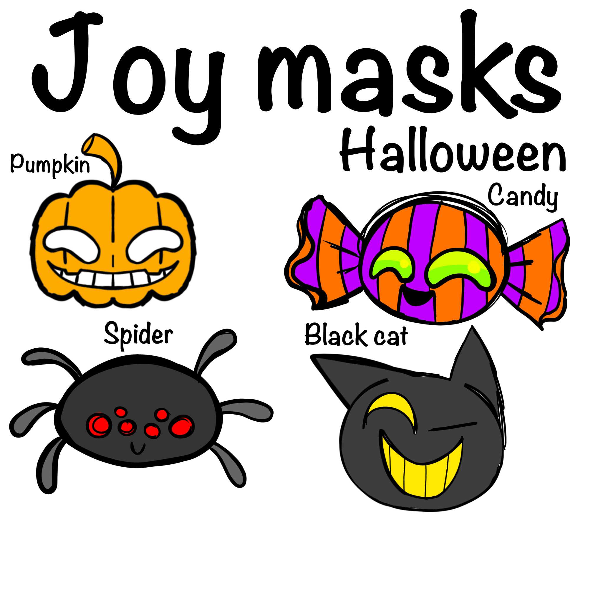 Halloween themed joy masks - ibisPaint