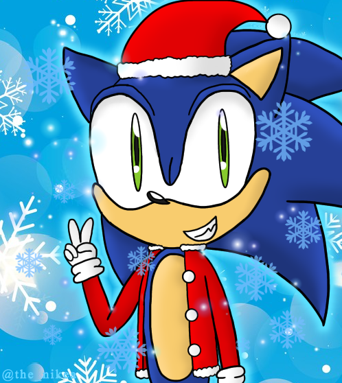 Santa Sonic The Hedgehog - ibisPaint