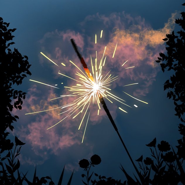 Festive Sparkler Background - ibisPaint