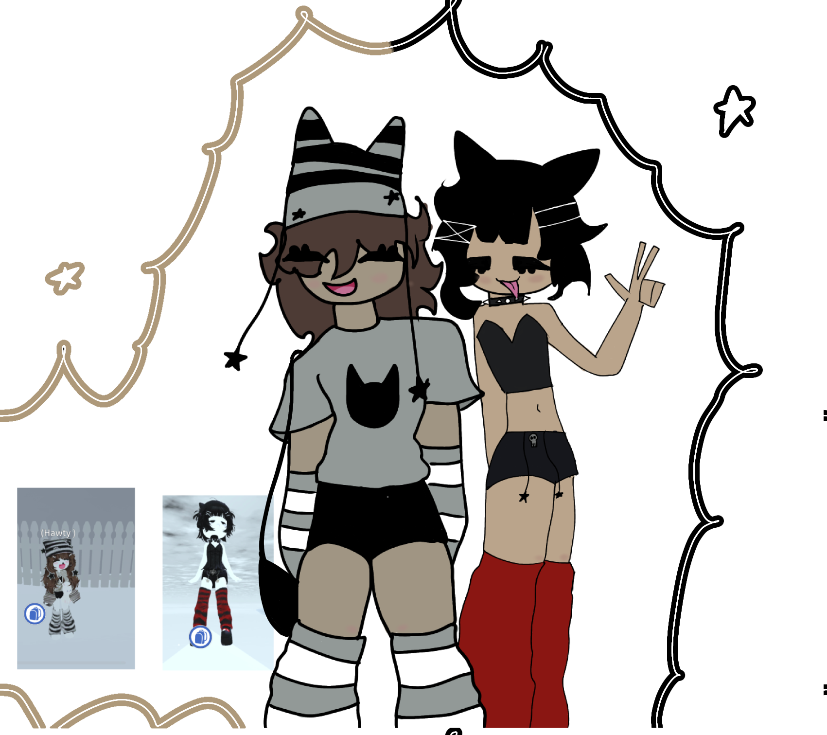 🦮 and 🐈‍⬛ energy - ibisPaint