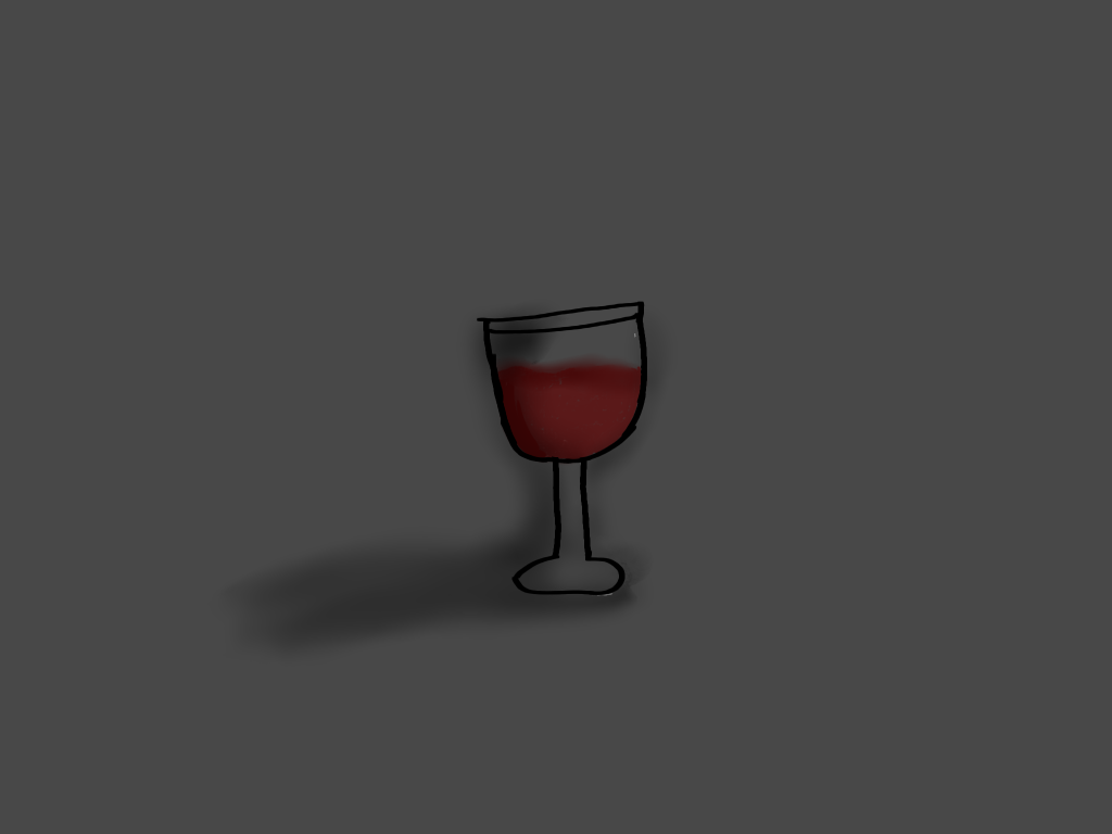 Wine in a dark room. - ibisPaint