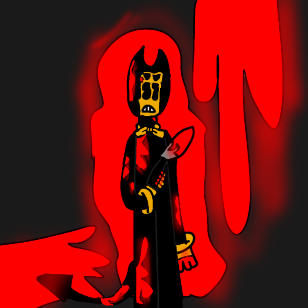 contains gore stylized bendy the killer - ibisPaint