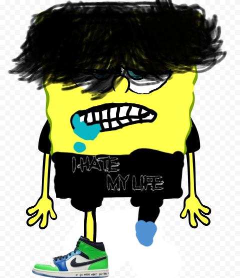 depressed spongebob - ibisPaint