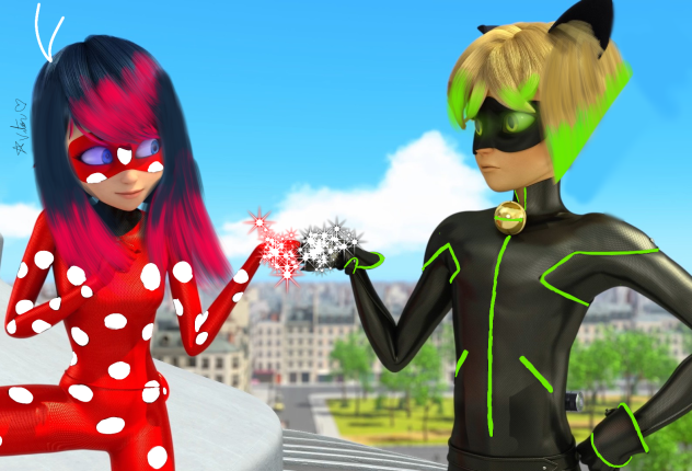 future ladybug and chat noar - ibisPaint