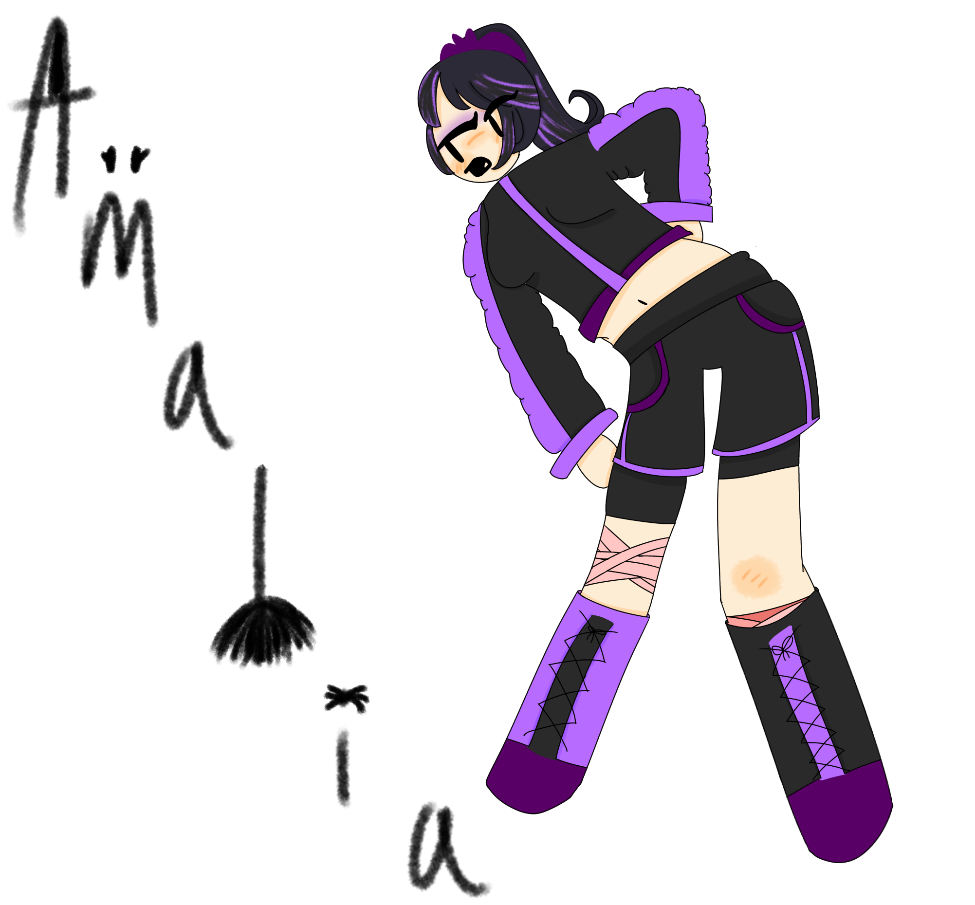 Gettin Amalia(my oc) ready for halloween - ibisPaint