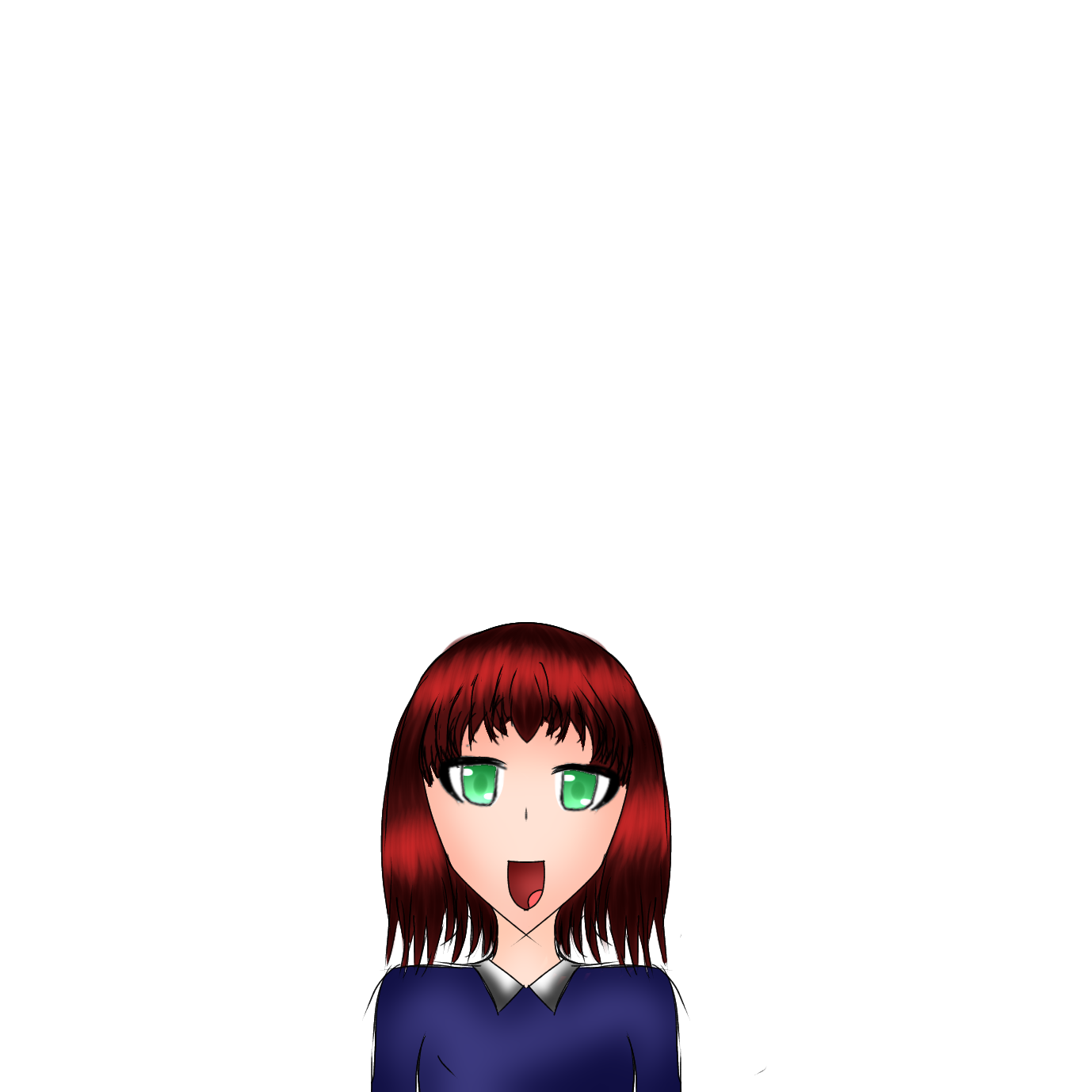 red-haired girl - ibisPaint