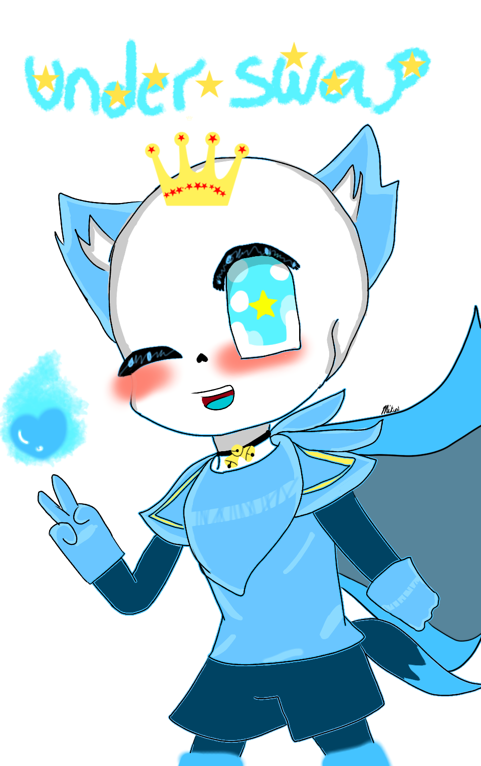 seeCute Blueberry UnderSwap as a fox - ibisPaint