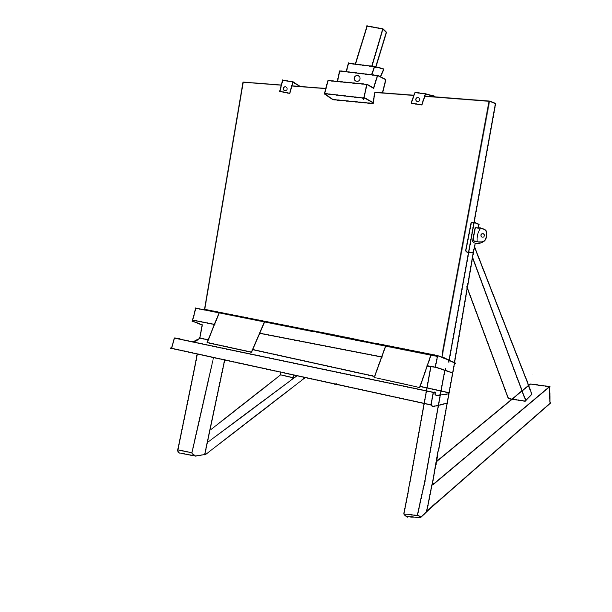 Easel line art - ibisPaint