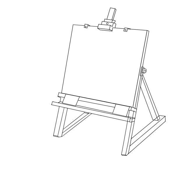 Easel line art - ibisPaint