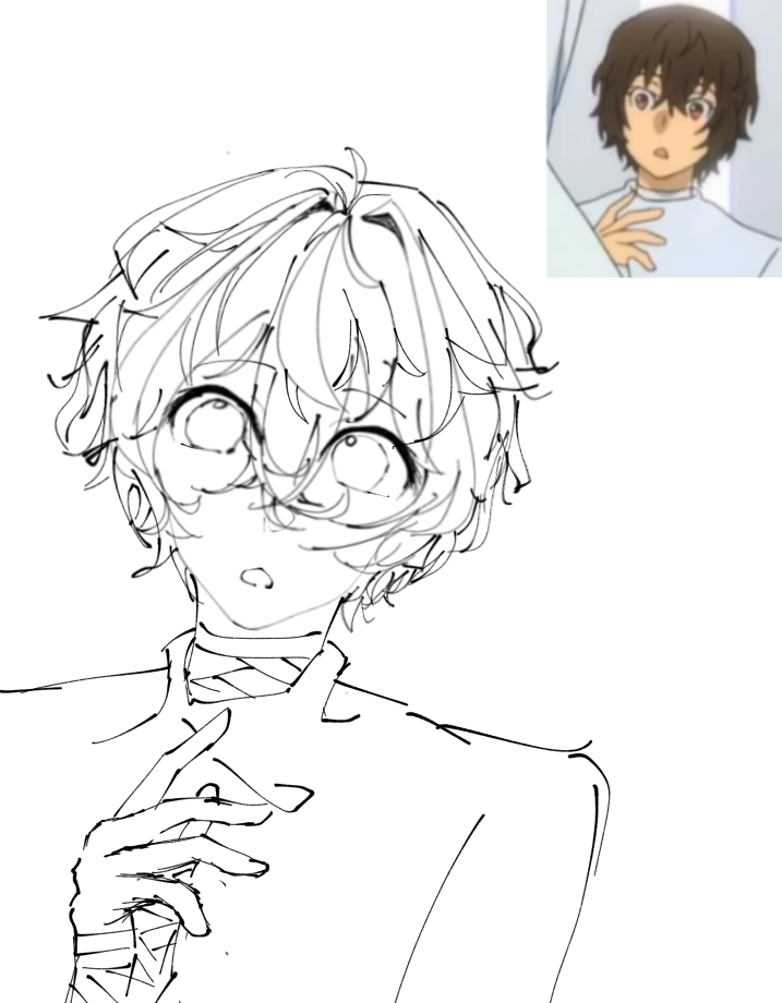 dazai redraw wip 🫶🫶 - ibisPaint