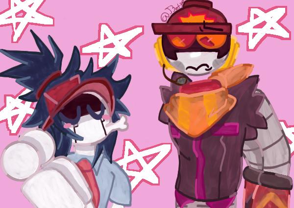 Emory(friend's oc) and Roger(old) - ibisPaint