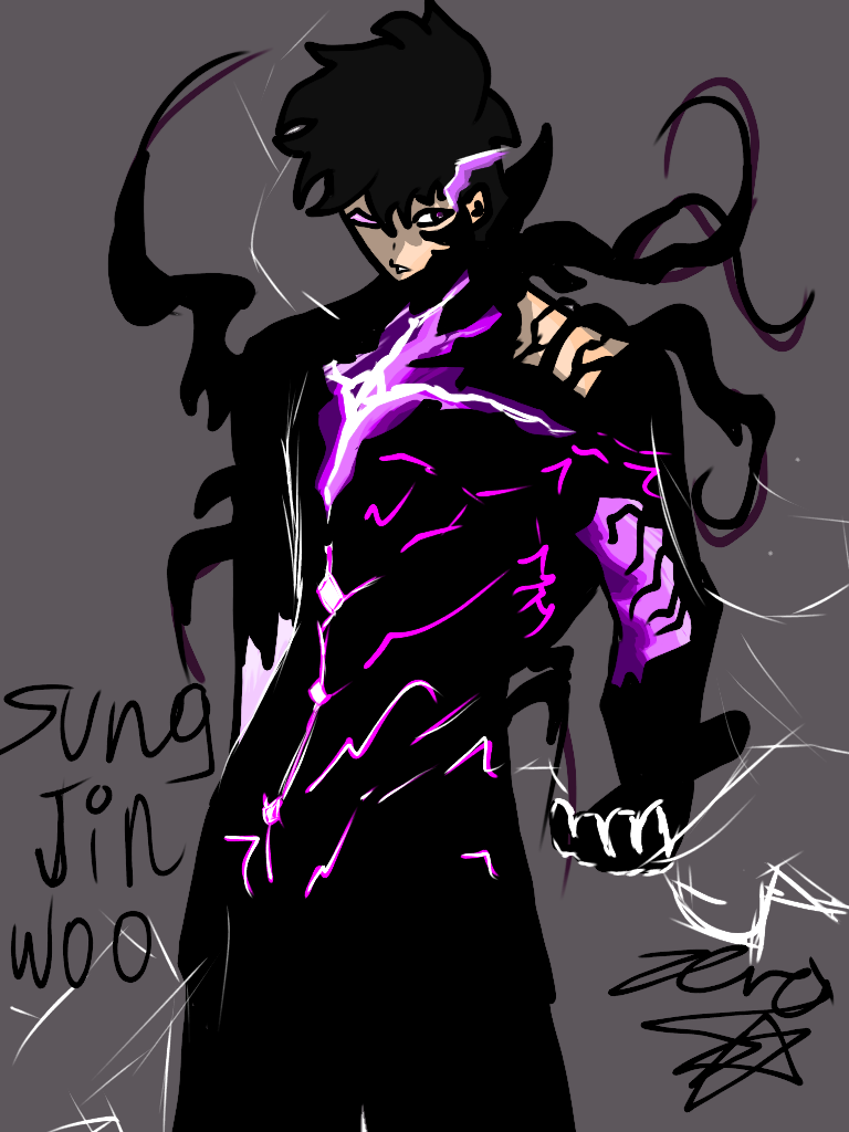 Sung jin woo (monarca de las sombras) - ibisPaint