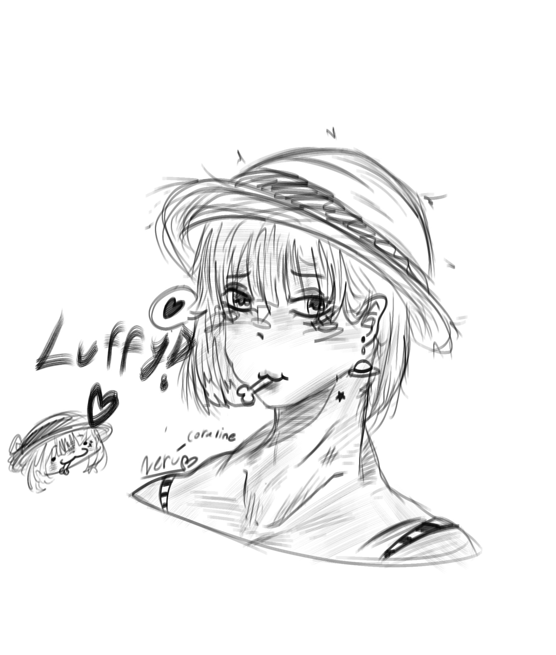 fem Luffy tehe - ibisPaint