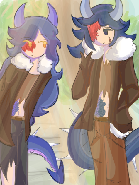 I drew my cousin’s dragons OC - ibisPaint