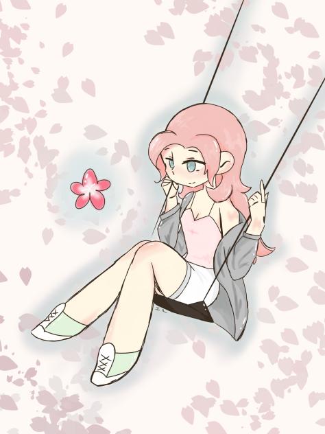 Hanna on a swing - ibisPaint
