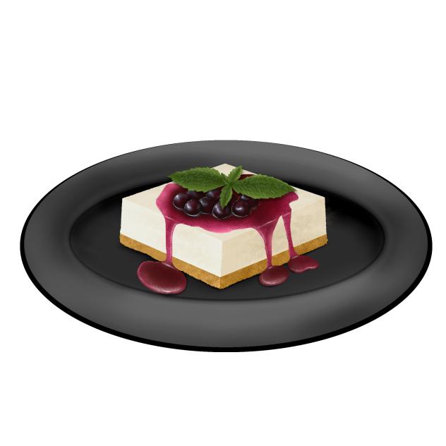 cheesecake with blueberry frosting - ibisPaint