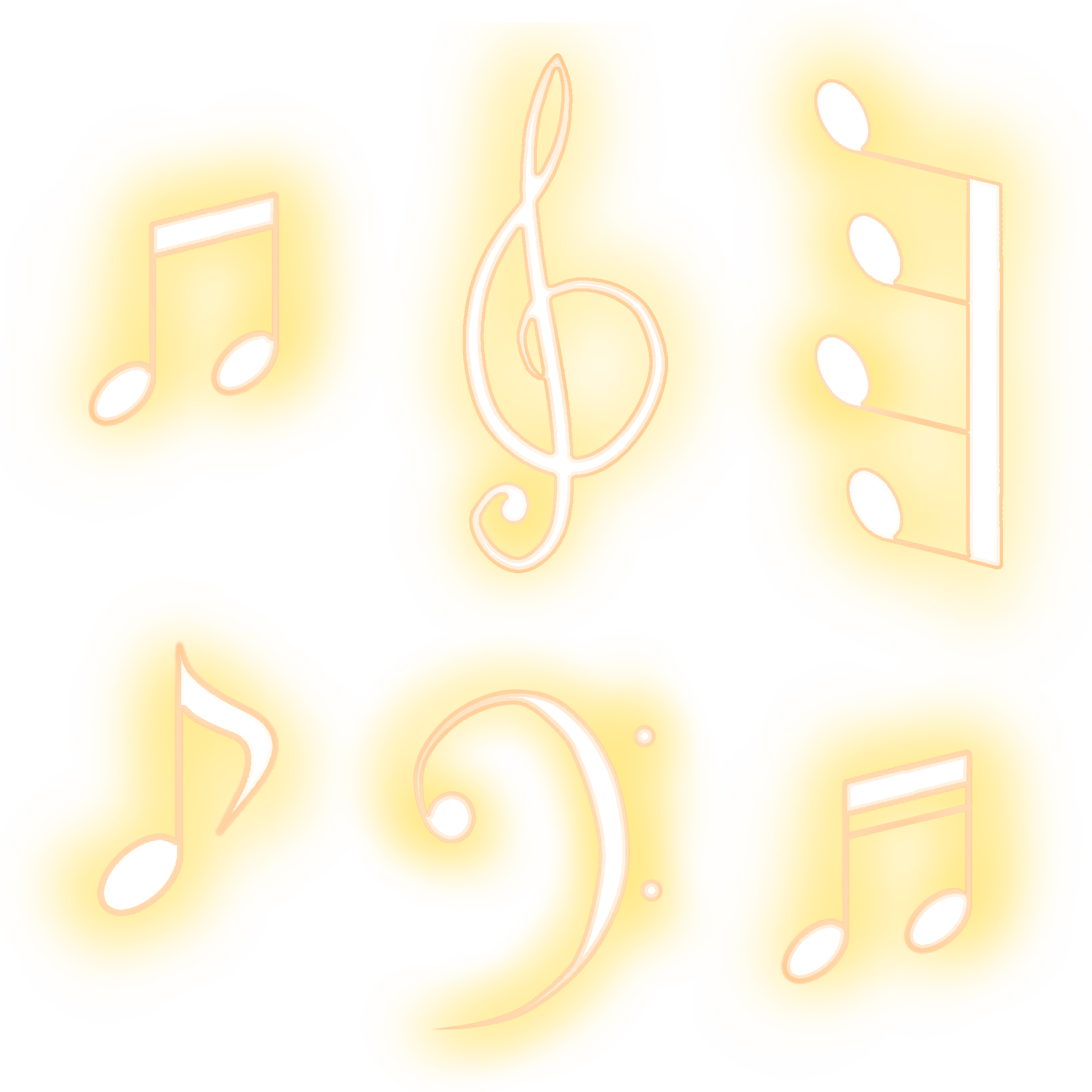 Glowing Music Notes 💛 - ibisPaint