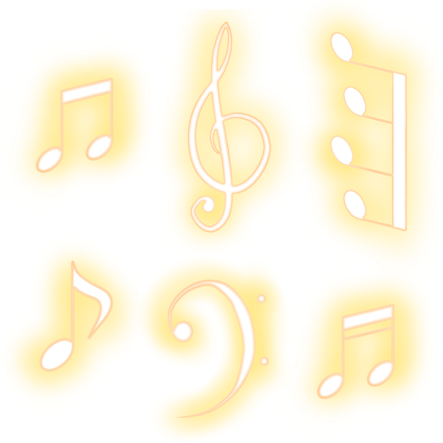 Glowing Music Notes 💛 - ibisPaint