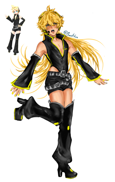 Aether in Len's Punkish outfit ☺ - ibisPaint